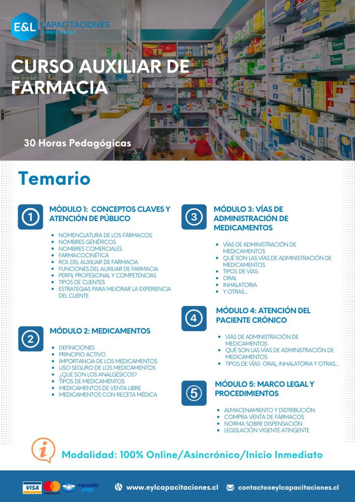Curso Auxiliar de Farmacia - EyL Capacitaciones